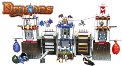 MEGA BLOKS Dragons Plasma Towerbridge 9552