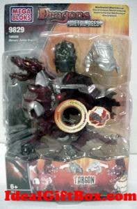 MEGA BLOKS Dragons Metal Ages Targon Mercury Armor Dragon 9829